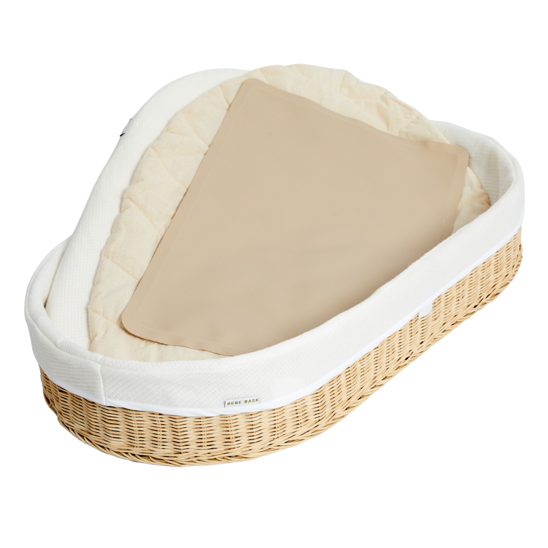 Baby Changing Basket "FLORENCE" Handmade & Natural Changing Pad-By BEBE ...